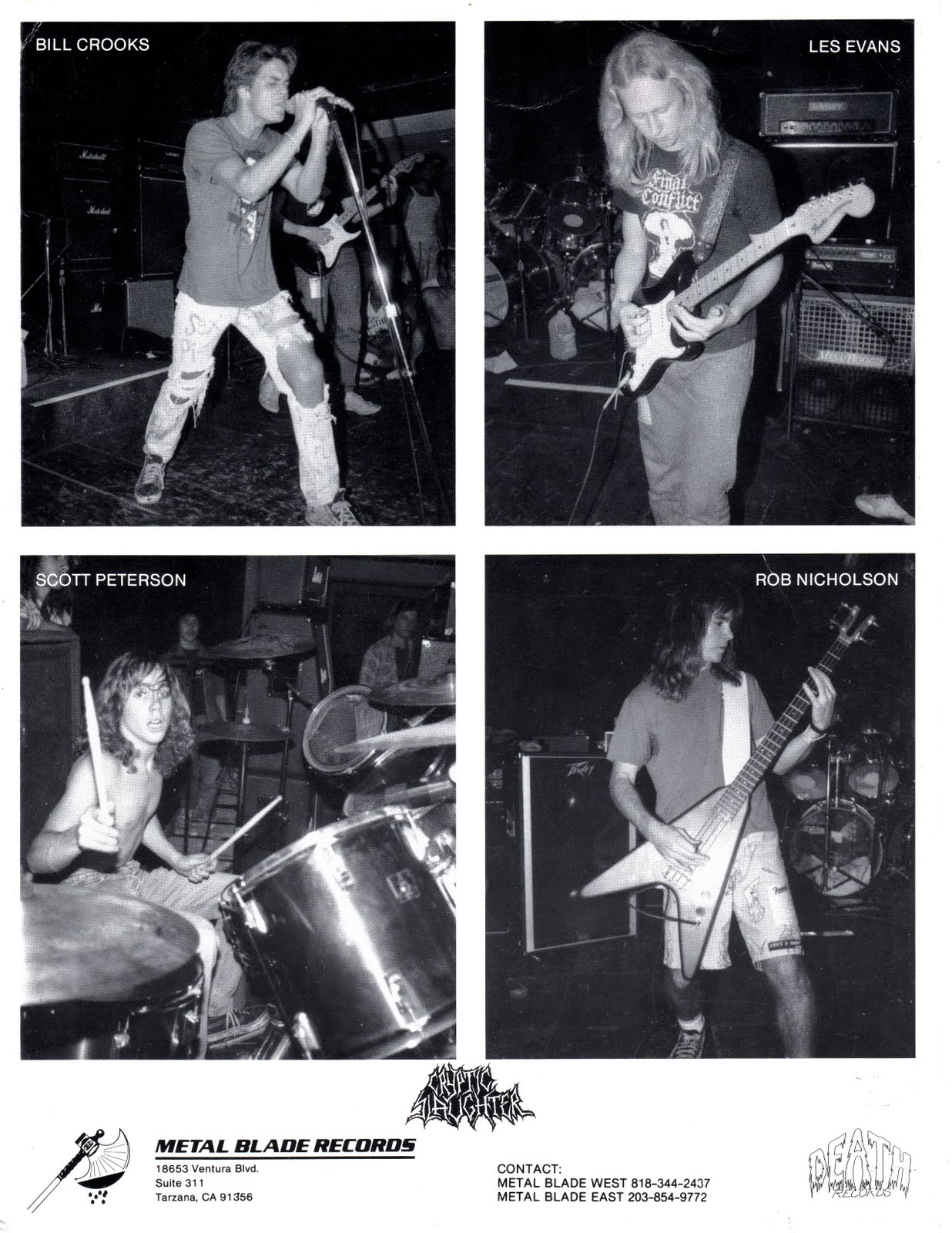 THE METAL LOUNGE: CRYPTIC SLAUGHTER flyers