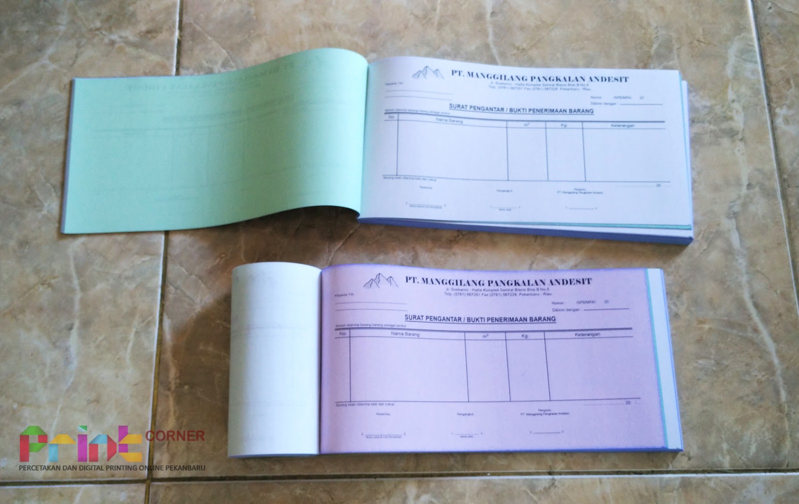 Cetak Nota / Surat Jalan Rangkap 3 (Putih - Merah - Hijau) ~ Print Corner