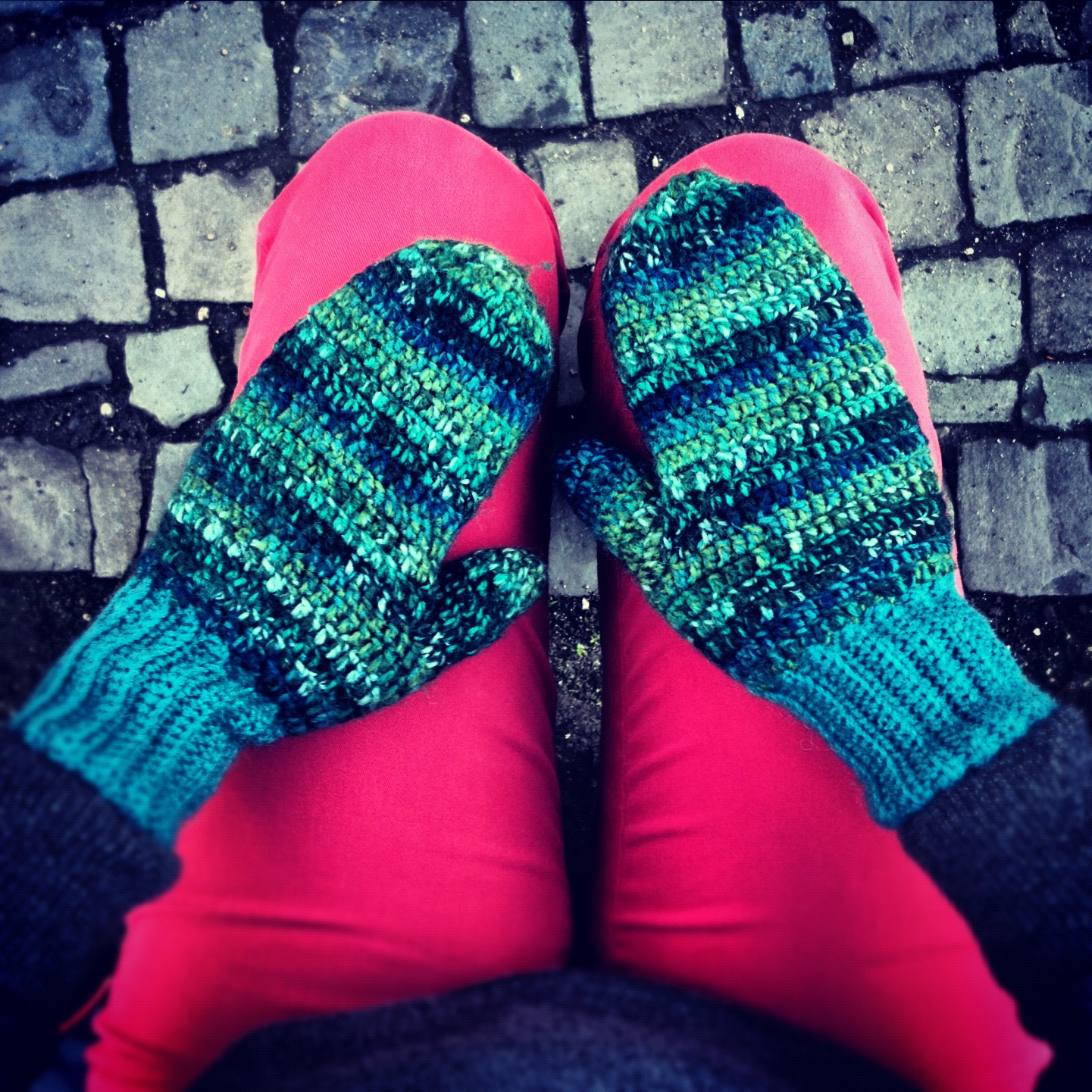 vera kraft: Crochet Mittens