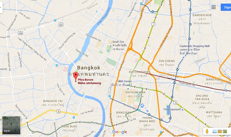 Tha Chang Pier Bangkok Map - Tourist Attractions in Bangkok Thailand ...