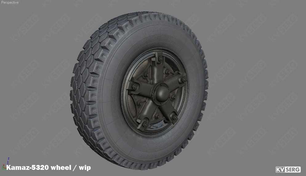 KVSERG ART: Additional images of the model wheel Kamaz-5320