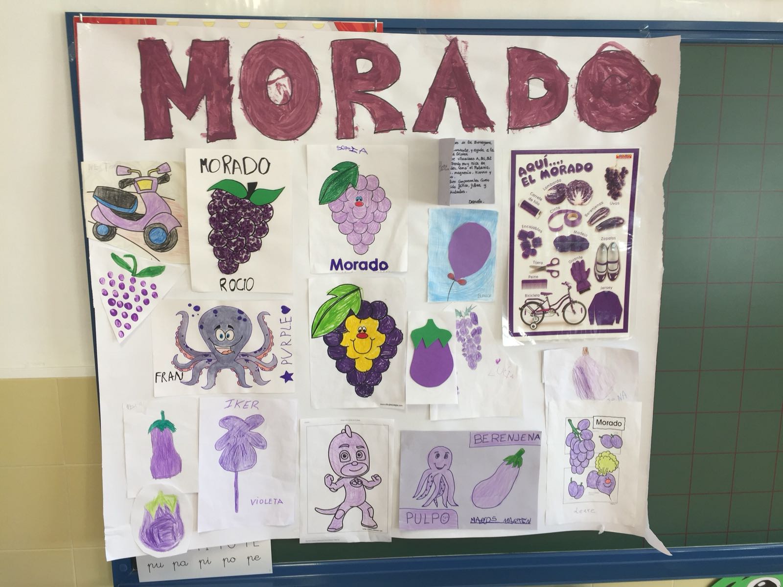 LA BIBLIOTECA DE MI COLE: TRABAJANDO EL COLOR MORADO