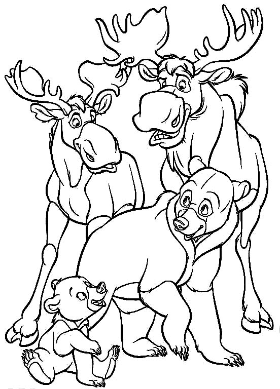 Disney Coloring Book For Kids: Brother Bear Coloring Pages