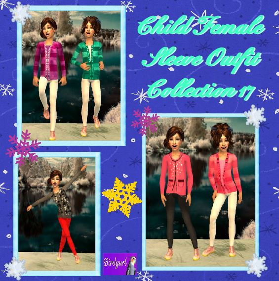 Birdgurl's Sims 2 Creations: Child Female Sleeve Outfit Collection 17