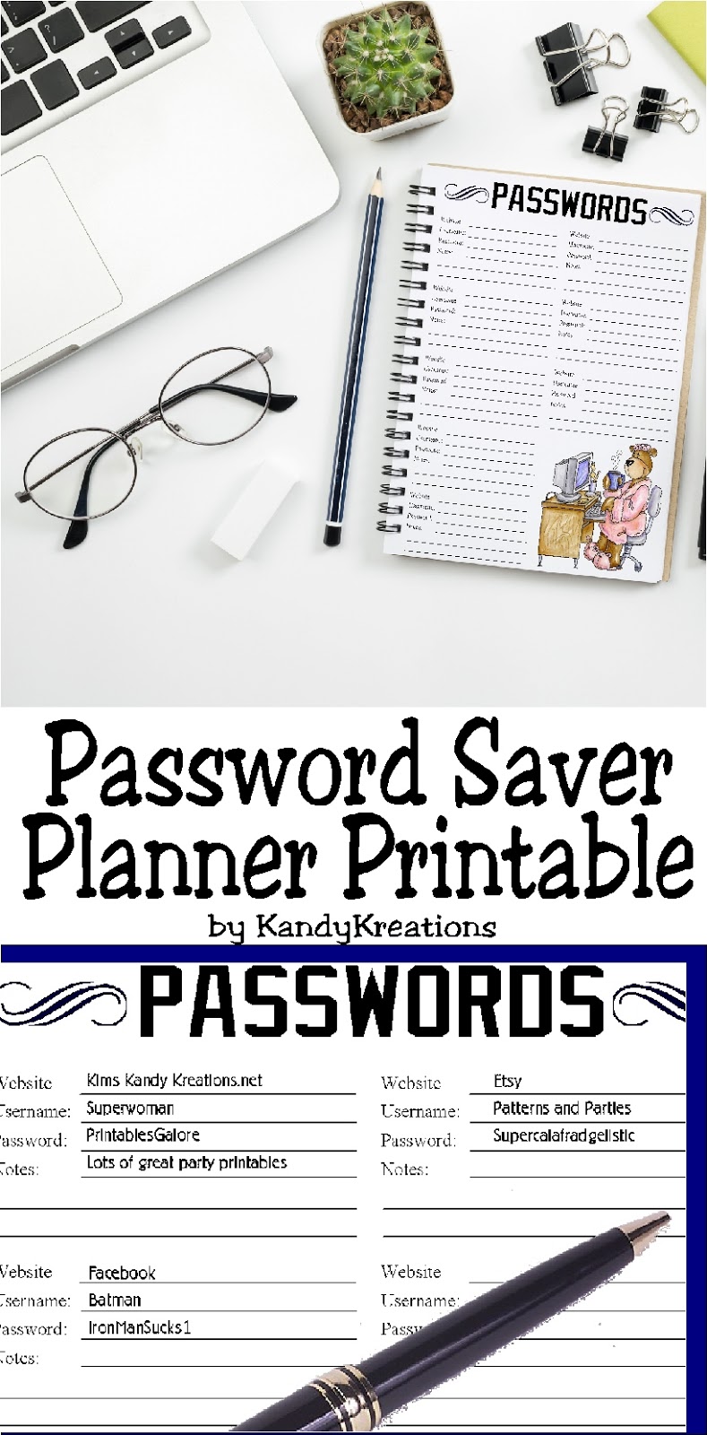 DIY Party Mom: Password Saver Planner Printable