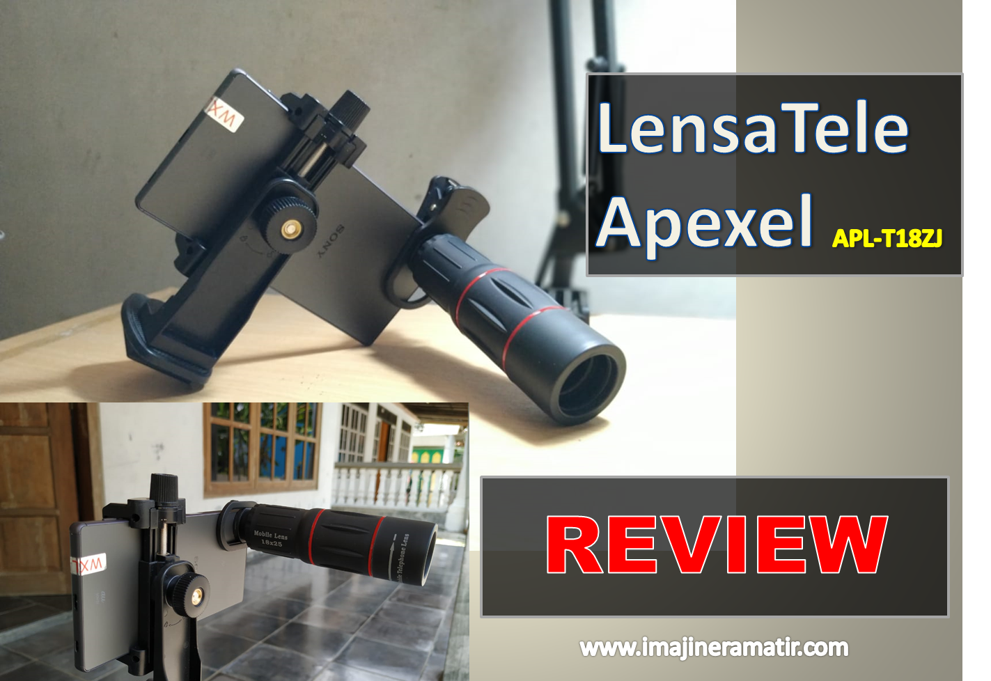 Review Lensa Tele Untuk Smartphone: Apexel Apl-T18zj 18X Telephoto Lens ...