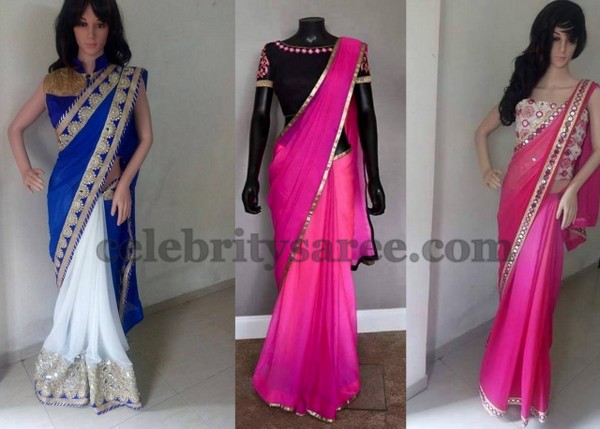 Simple Yet Trendy Saris by Srihita - Saree Blouse Patterns