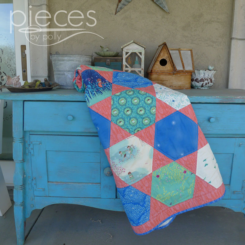Pieces by Polly: Giant Hexies Quilt with Wee Wander Fabrics - FREE ...