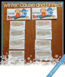Classroom Freebies Too: Winter Cause and Effect Matching Game