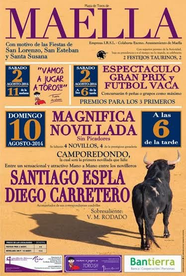 Los toros con Paco Martínez: ULTIMADA LA FERIA DE MAELLA 2014