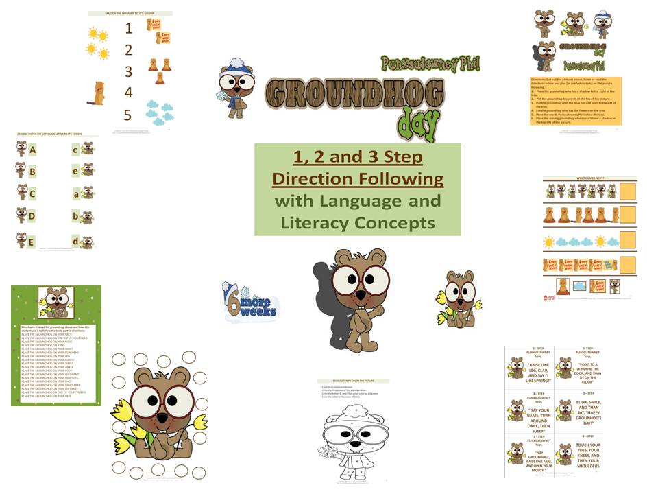 Twin Speech, Language & Literacy LLC: Groundhog Day 1 to 3- Step ...