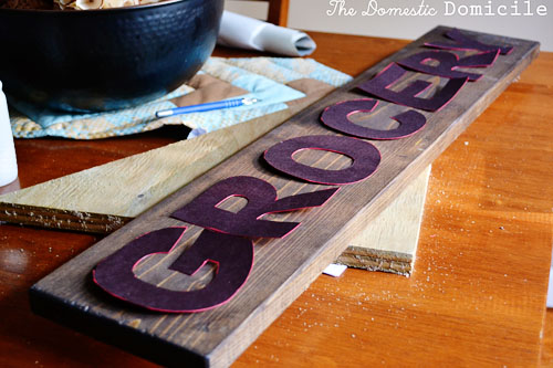 DIY Vintage Grocery Sign |The Domestic Domicile