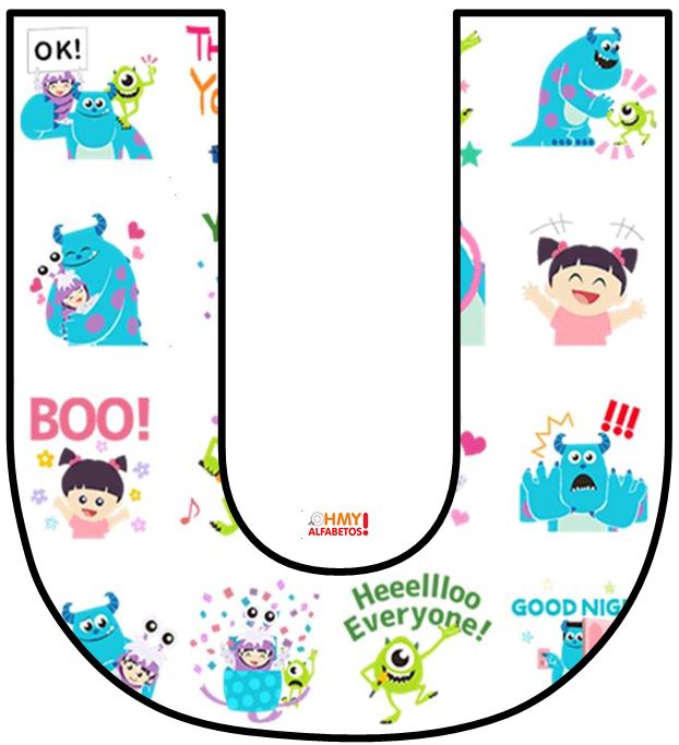 Tierno Alfabeto de Monstruos S. A. Monsters Inc. Alphabet. | Alfabeto ...