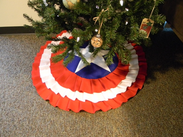 With Our Powers Combined: Captain America Tree Skirt