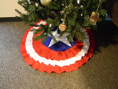 With Our Powers Combined: Captain America Tree Skirt