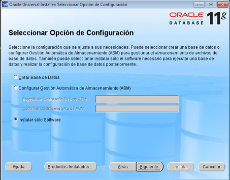 MANUALES DE INSTALACION DE GENERADORES DE BASE DE DATOS: GUIA DE INSTALACION DE ORACLE DATABASE ...