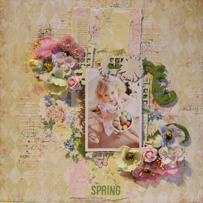 Blue Fern Studios: Spring layout made with the Spring Parade Collection
