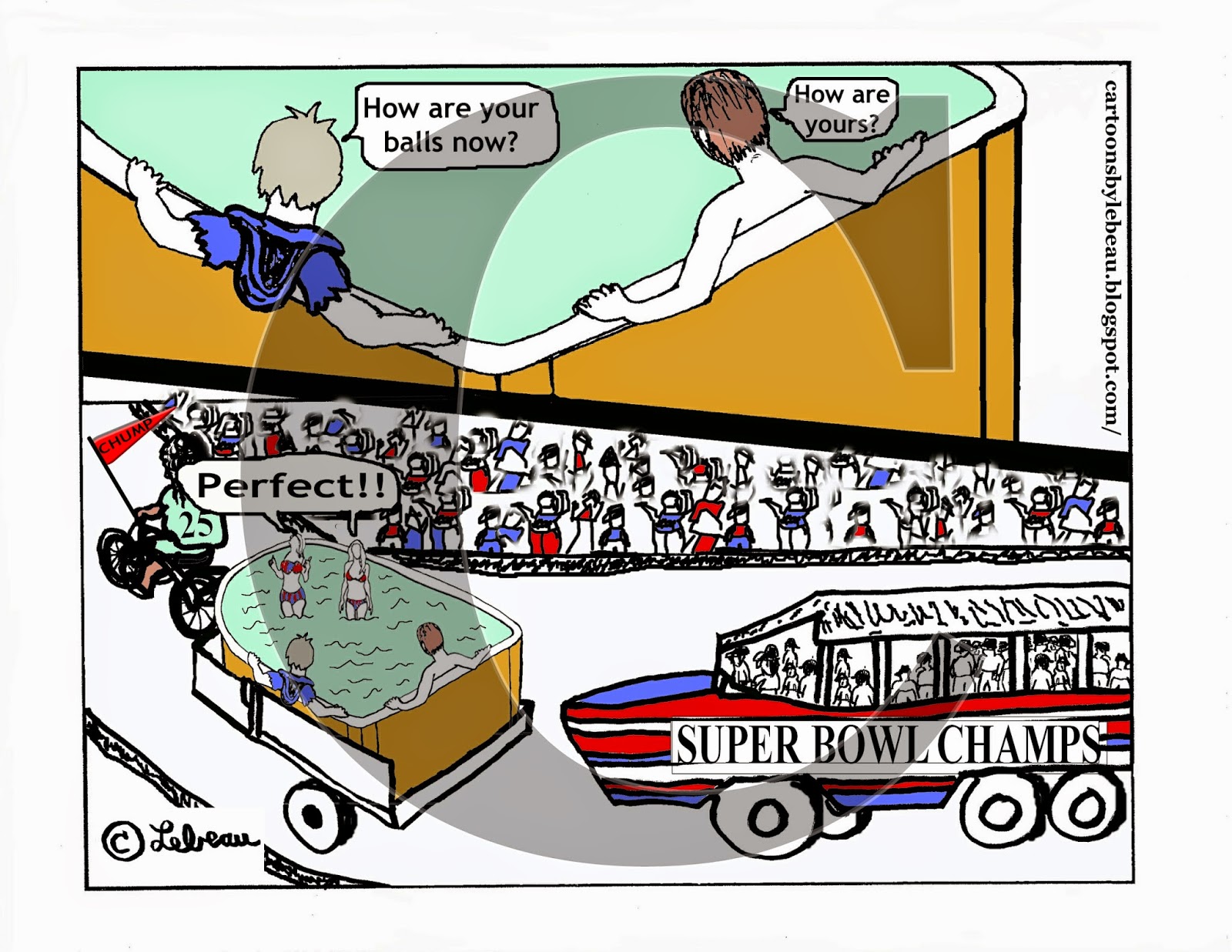 Cartoons by Lebeau: Cartoon #137--Deflate This