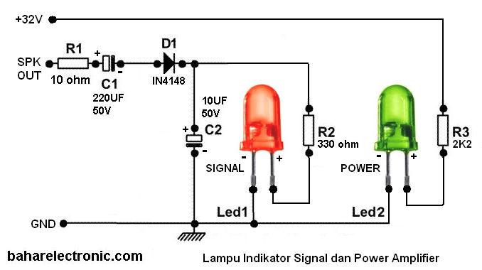 Cara Membuat Lampu Indikator Signal dan Power Amplifier