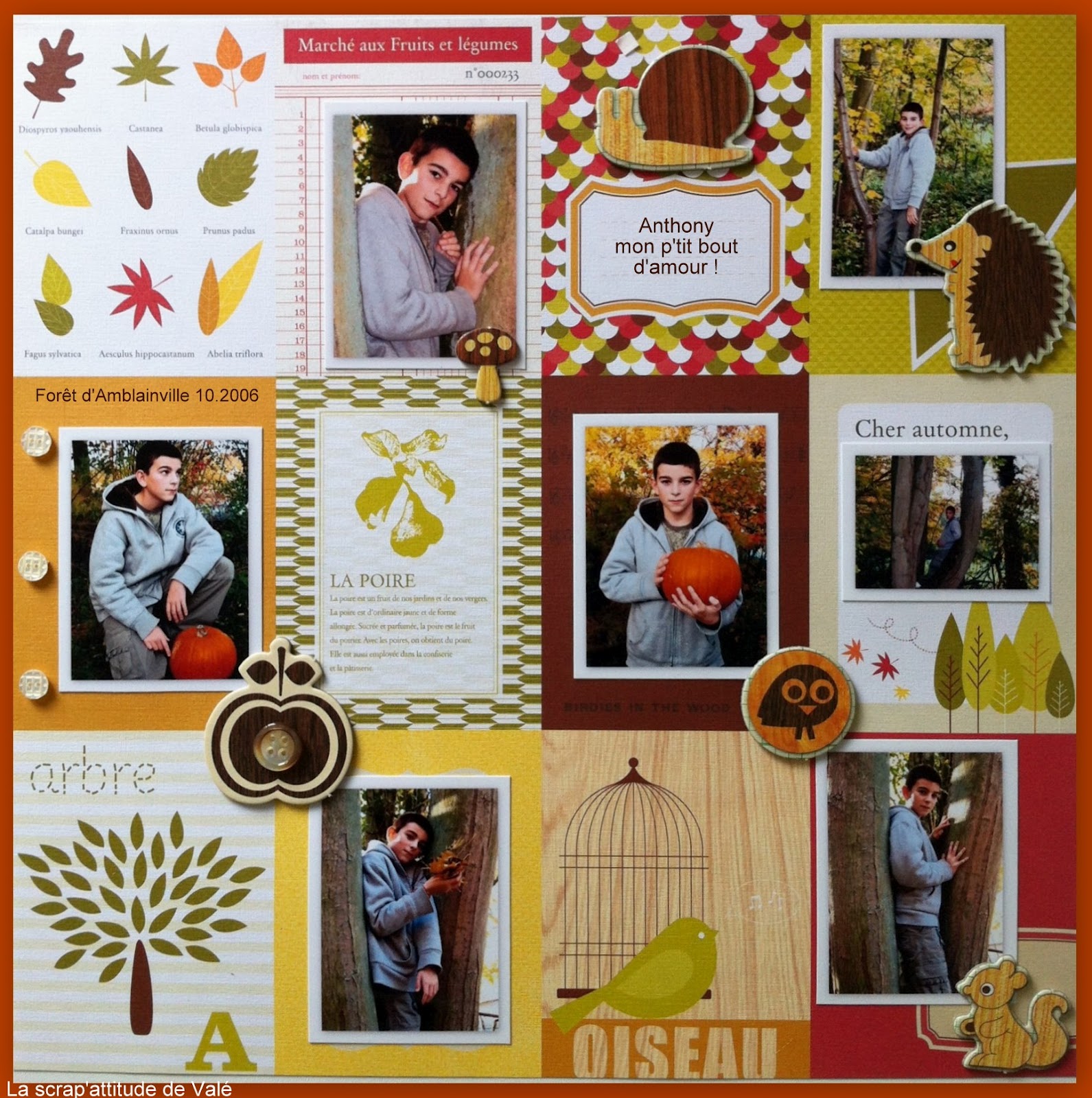 La Scrap'attitude de Valé: Page scrap : Automne