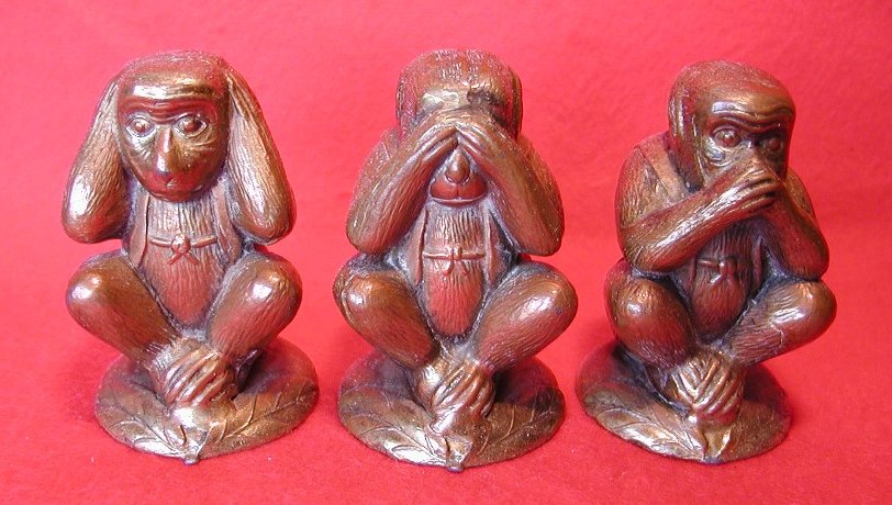 Live, Love and Laugh !: Modern day Gandhi-G and 3 Monkeys in 2011