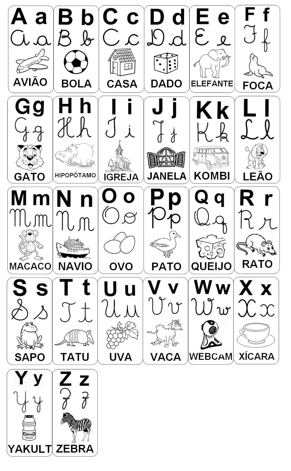 Alfabeto Infantil Para Imprimir