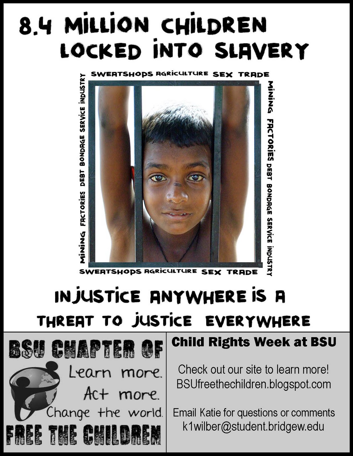 BSU Chapter of Free the Children: Day Two: Freeing Children from Modern ...