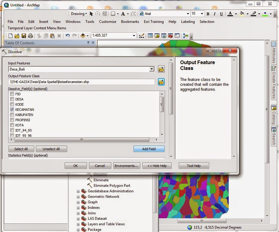 Menggunakan Fungsi Dissolve di ArcGIS | Share to The World