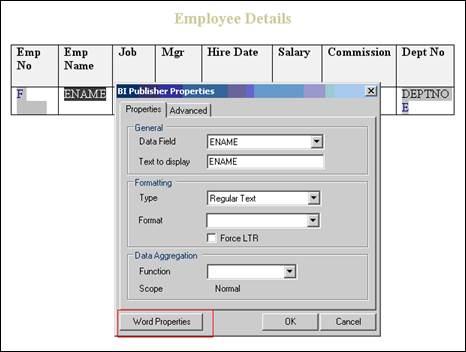 How to create RTF Template in BI Publisher
