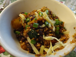 Here's The Skinny: Vegetarian Mexican Quiona and Bean Pilaf!