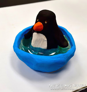 Clay Penguins (1st) | Art with Mrs. Nguyen