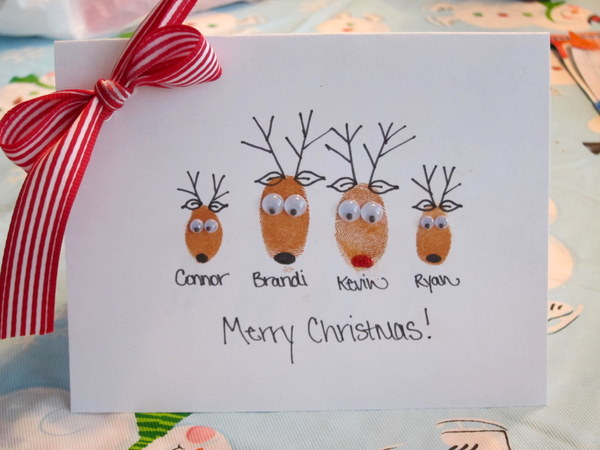 Life with the Depews: Fingerprint Reindeer