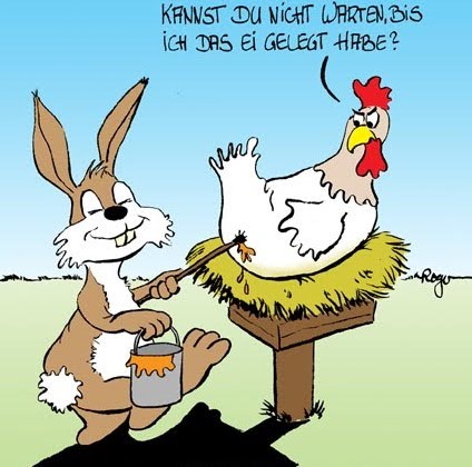Peters Hühnerstall: Osterhase, ungeduldig