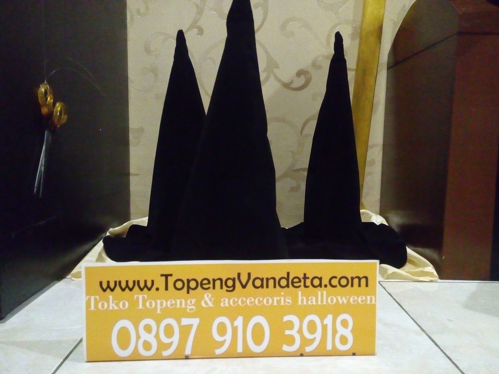 JUAL TOPI PENYIHIR WITCH HAT TOPI SIHIR TOPI HALLOWEEN KOSTUM HALLOWEEN ...