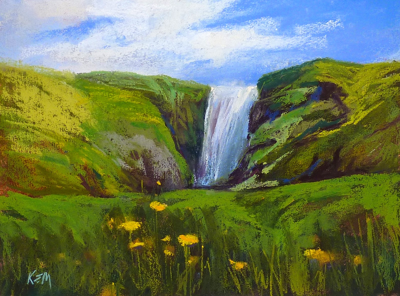 Painting My World: Paint Along Monday....Iceland Landscape