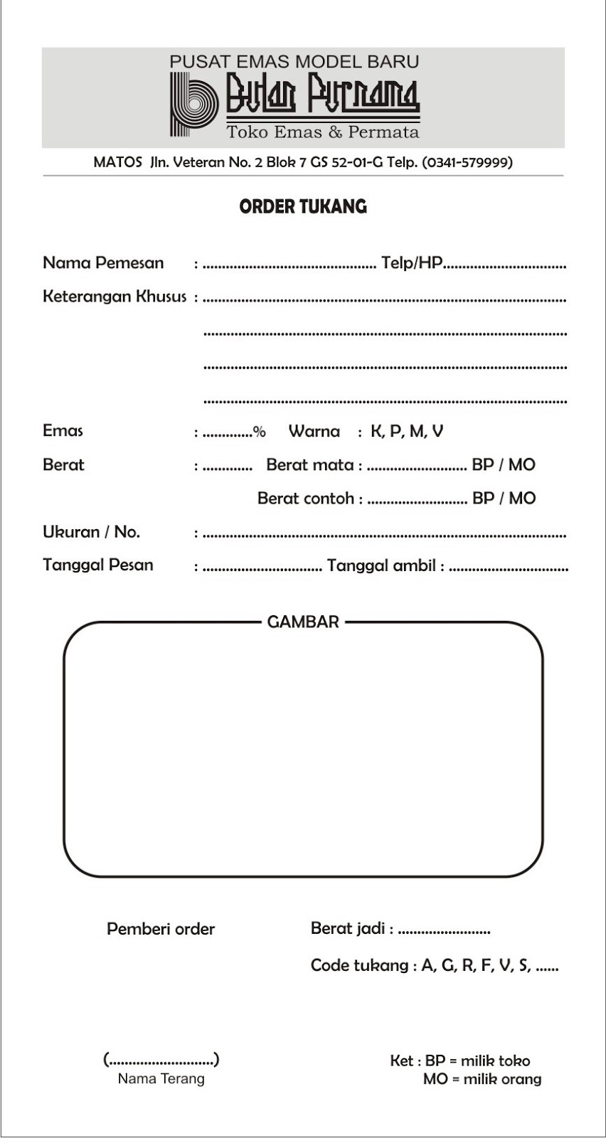 Contoh Nota Bon Kosong | Percetakan di Malang | Cetak murah dan ...