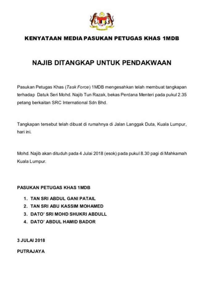TERKINI : Najib Razak Sudah Ditangkap - Oh kiji | Sumber Bacaan dan ... TERKINI : Najib Razak Sudah Ditangkap - Oh kiji | Sumber Bacaan dan ...