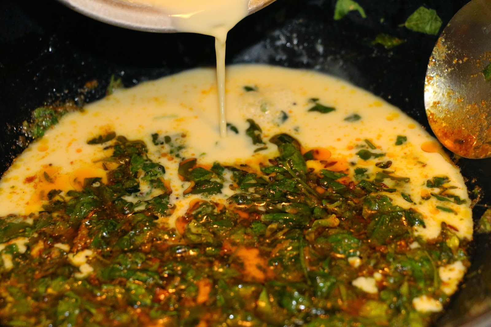 yummy delight for u: Methi Besan Recipe, How to make Methi Besan
