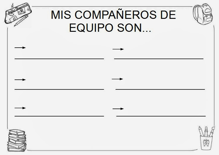 Los peques del Pla: MIS COMPAÑEROS DE EQUIPO