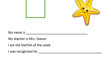 Starfish of the week