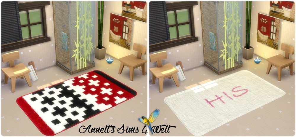Annett's Sims 4 Welt: Bathroom Rugs