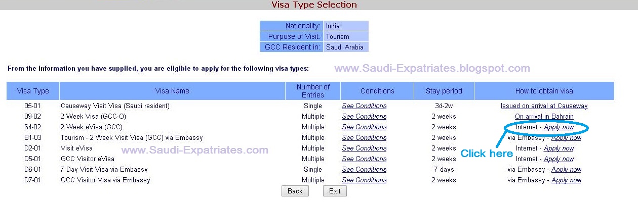 APPLY FOR E VISA TO BAHRAIN FOR GCC RESIDNTS