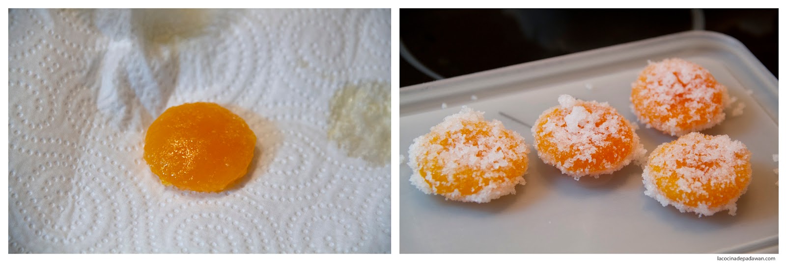 La cocina de Padawan: Yemas de huevo curadas