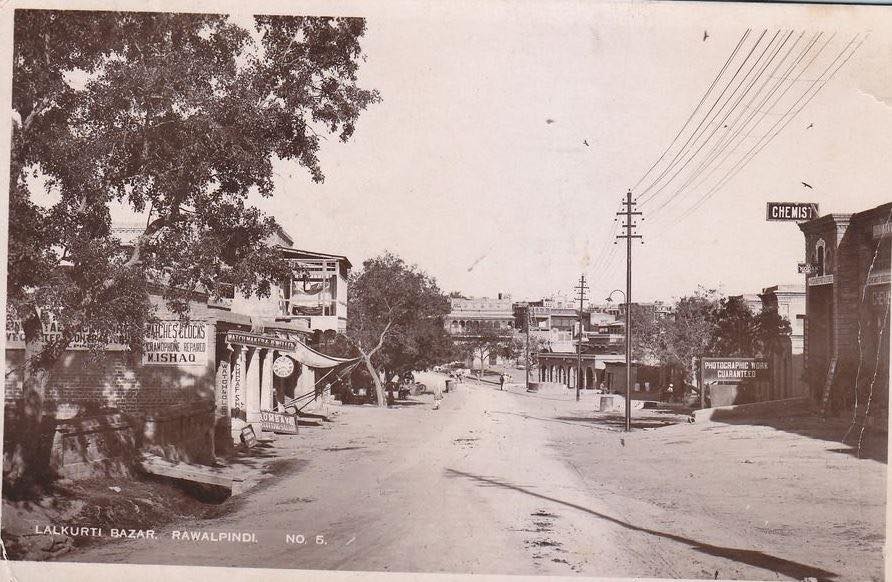 1940s: A View of Lalkurti Bazar - Rawalpindi
