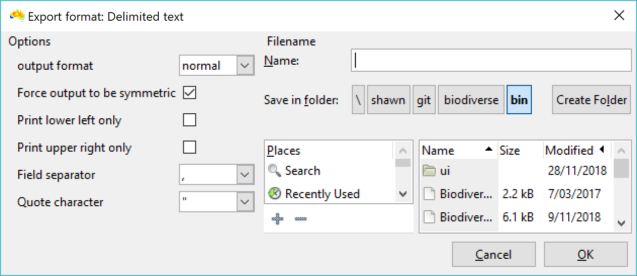 Biodiverse analysis software: 2018