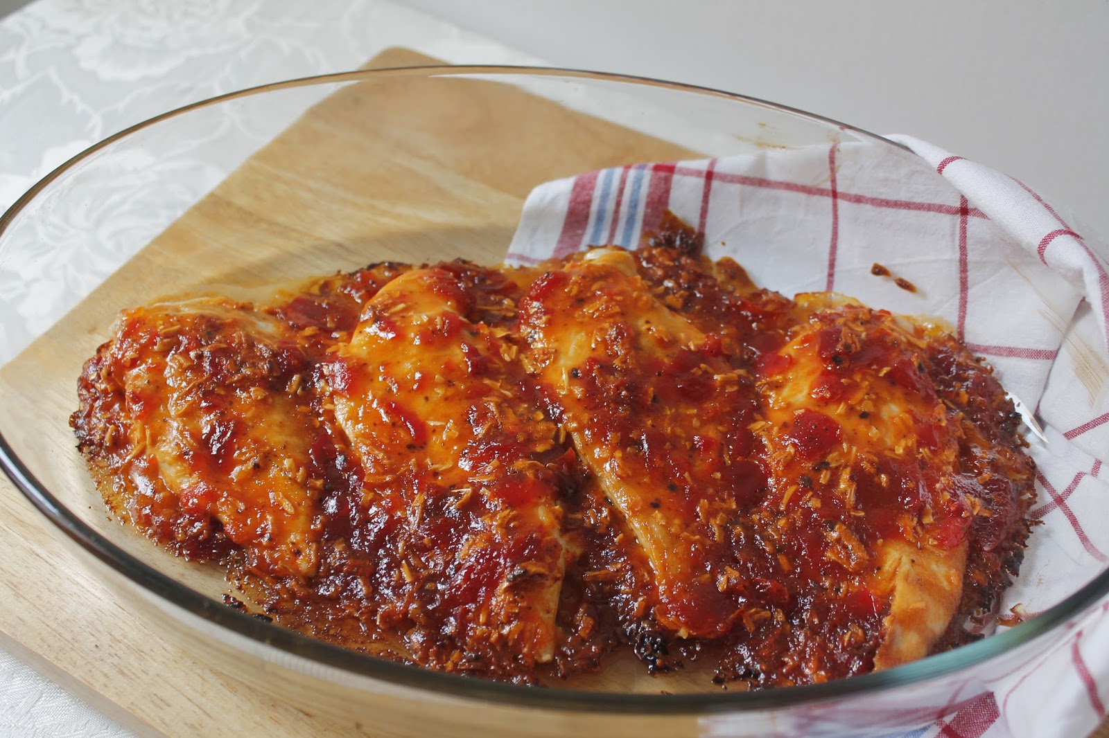 Pechuga de pollo con salsa de pimientos ~ Con sabor a huerto