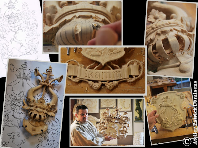 ORNAMENTAL WOODCARVER Patrick Damiaens: Wooden carving of family Coat ...