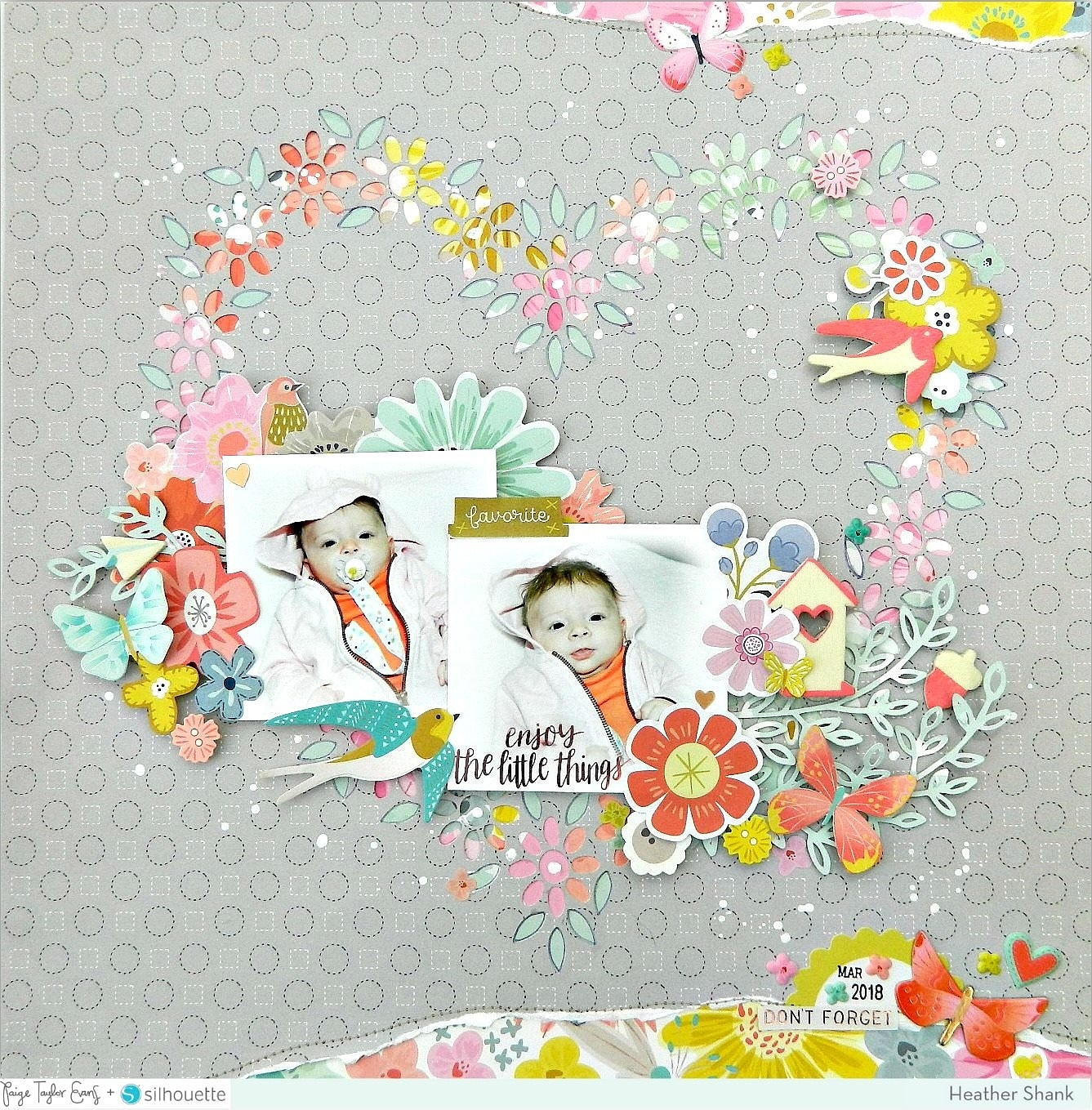 Enjoy the Little Things Layout by Heather Shank | Paige Taylor Evans