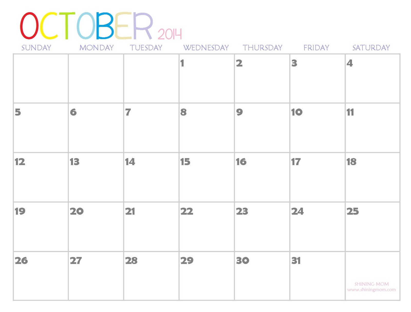 2014 Printable Calendars {Fresh Designs!}