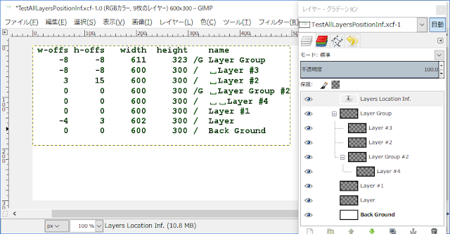 ShiroYuki_Mot の ひとりごと: GIMP Script-Fu (11) レイヤー情報を取得 3
